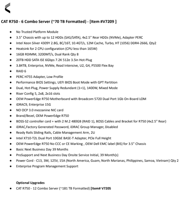 Qualified Hardware – Catapult Thunder Support